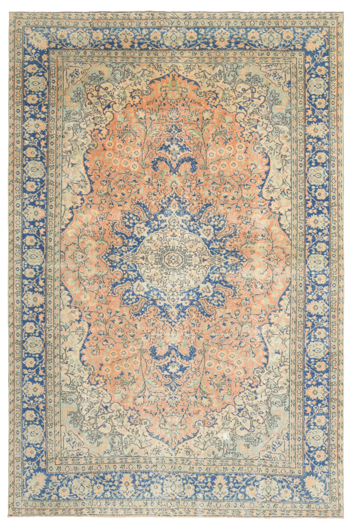 Handmade Vintage Area Rug | Rugser ® Vintage Turkish Rugs